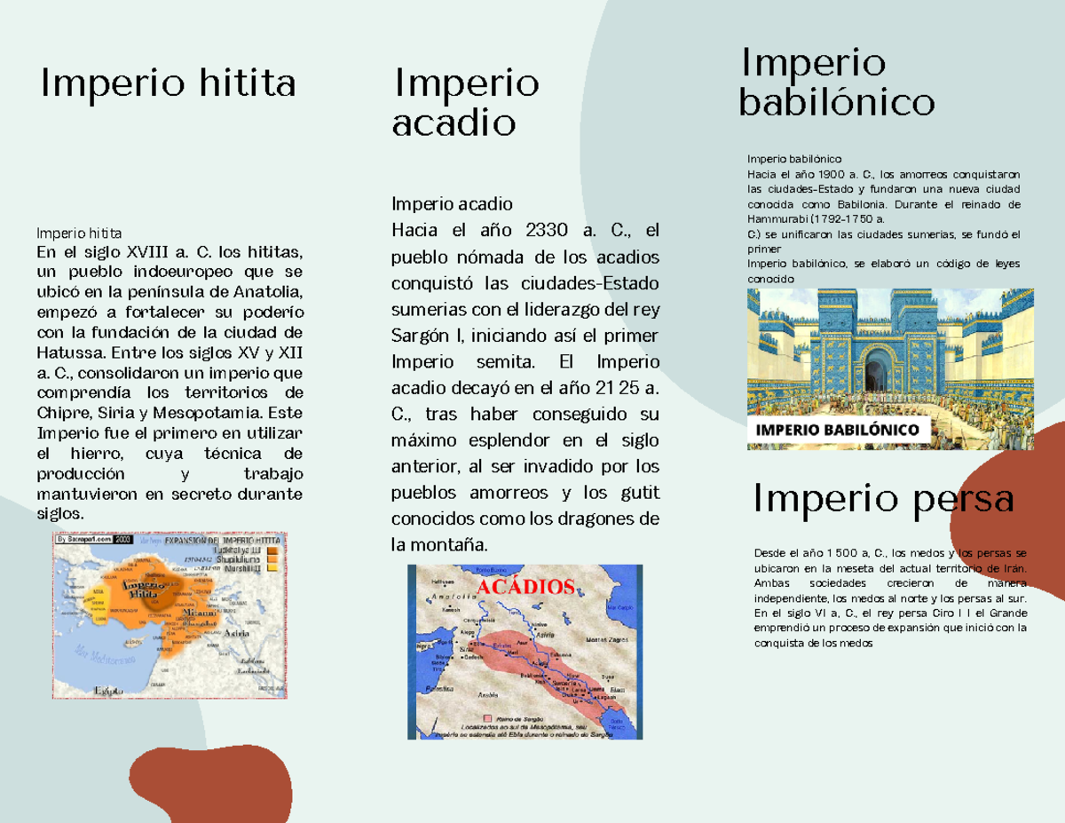Beige Simple Nuestra Línea De Cosméticos Brochure - Imperio hitita ...