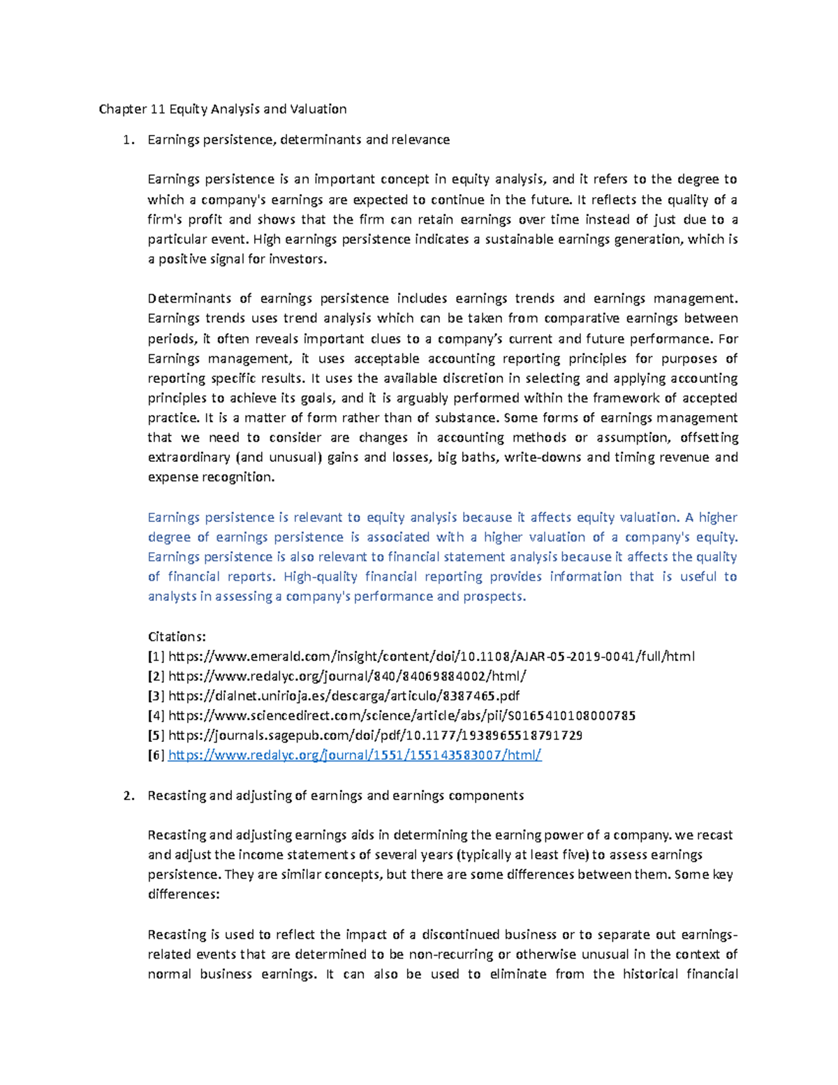 Chapter 11 Equity Analysis and Valuation - Chapter 11 Equity Analysis ...