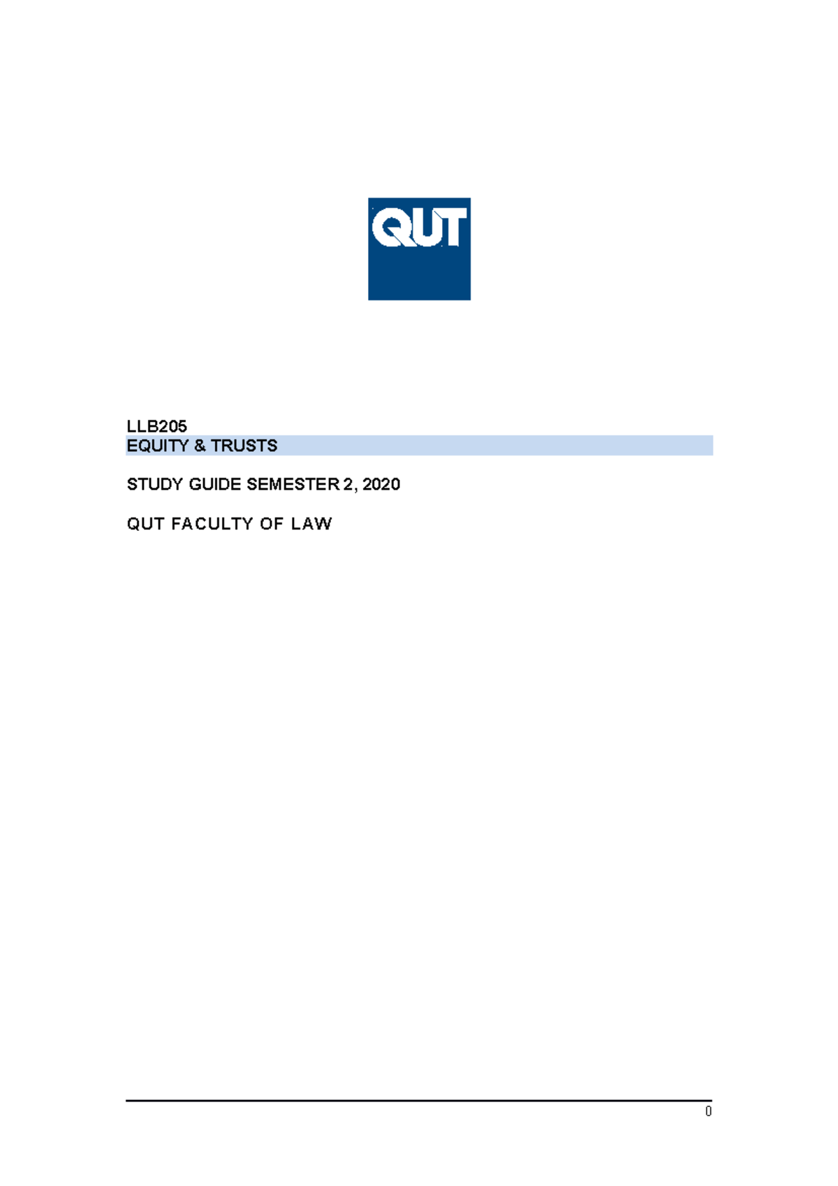 Equity and Trusts Study Guide 2020 - LLB EQUITY & TRUSTS STUDY GUIDE ...