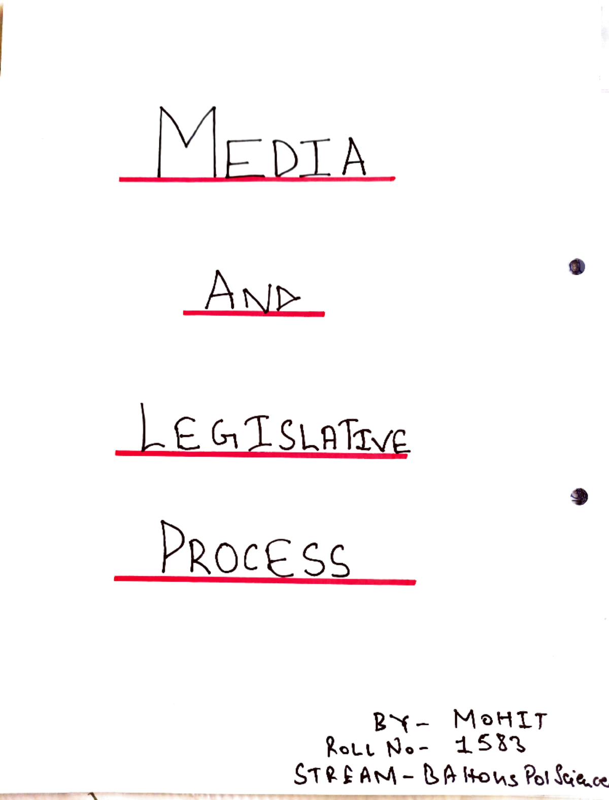 (1583) - LPP Assignment - By Mohit, Legislative Practices And ...