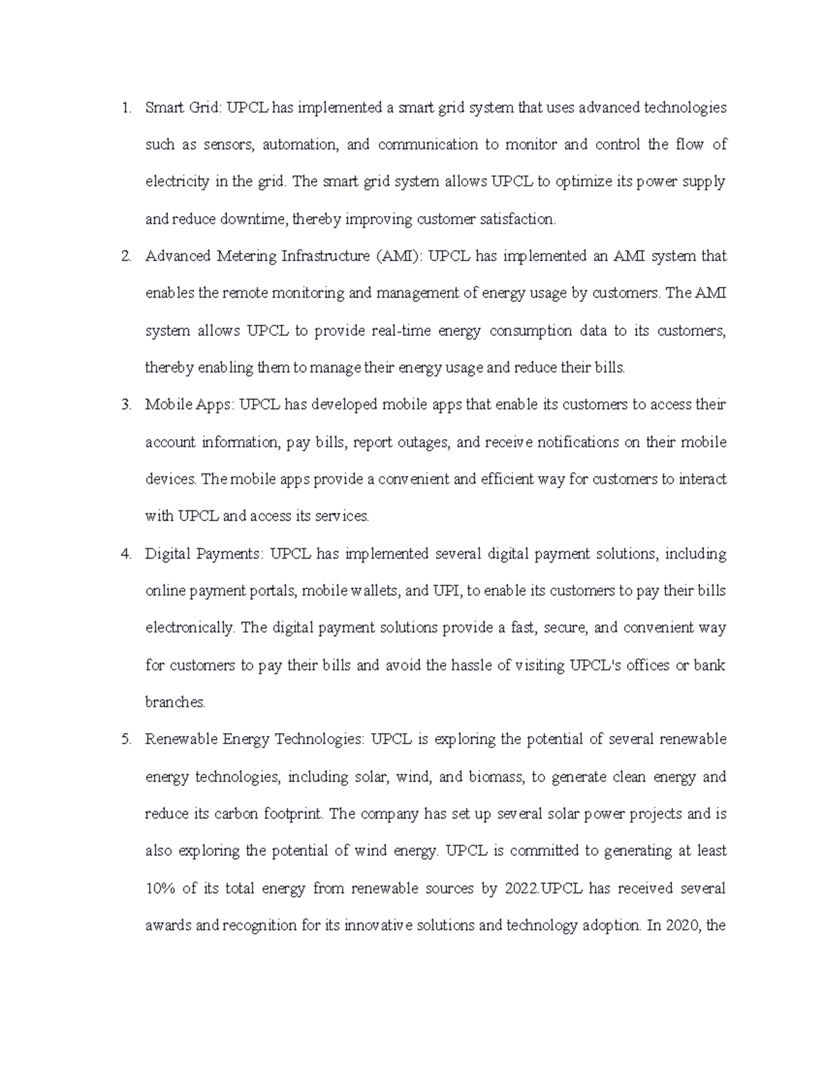UPCL FILE 11 - Power corporation business model - Smart Grid: UPCL has ...