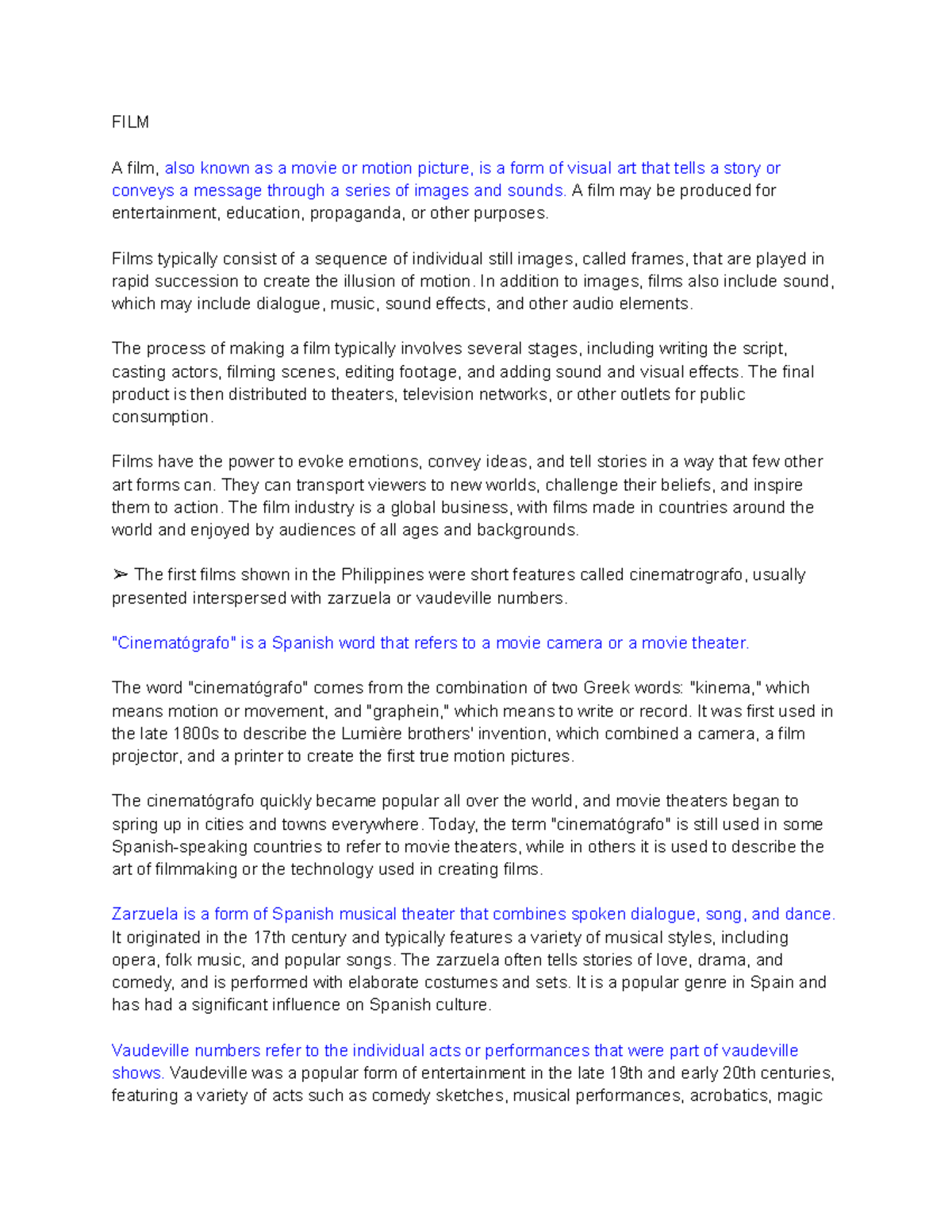 Inbound 5428119310269451446 - FILM A film, also known as a movie or ...