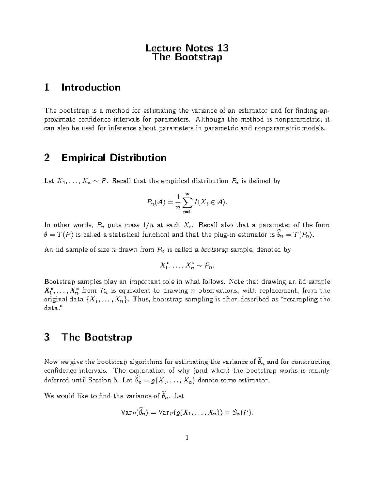 Introduction to Bootstrap Method for Estimating Variance and Confidence ...