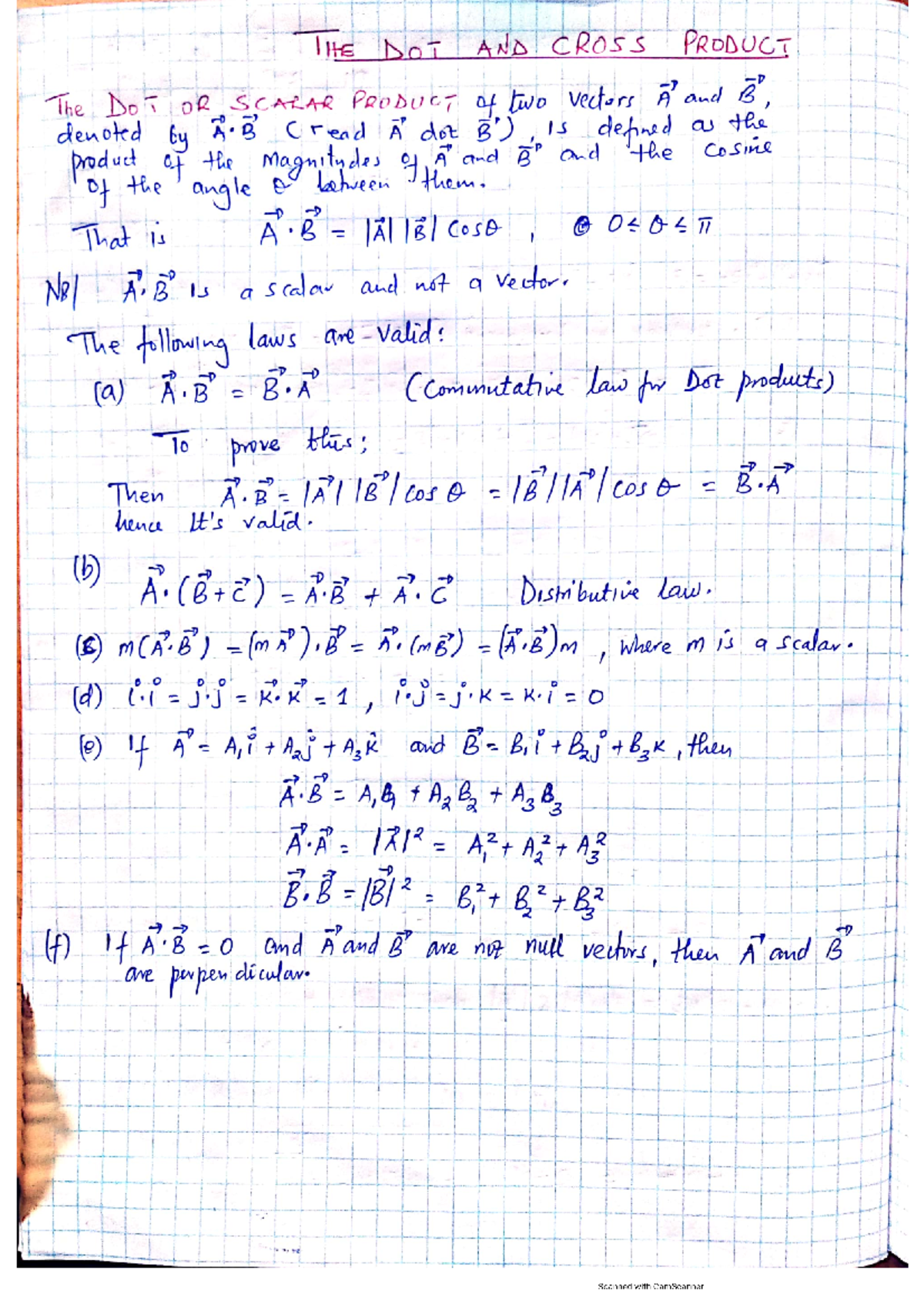 Chapter 2 Dot and cross product - statistics - Studocu
