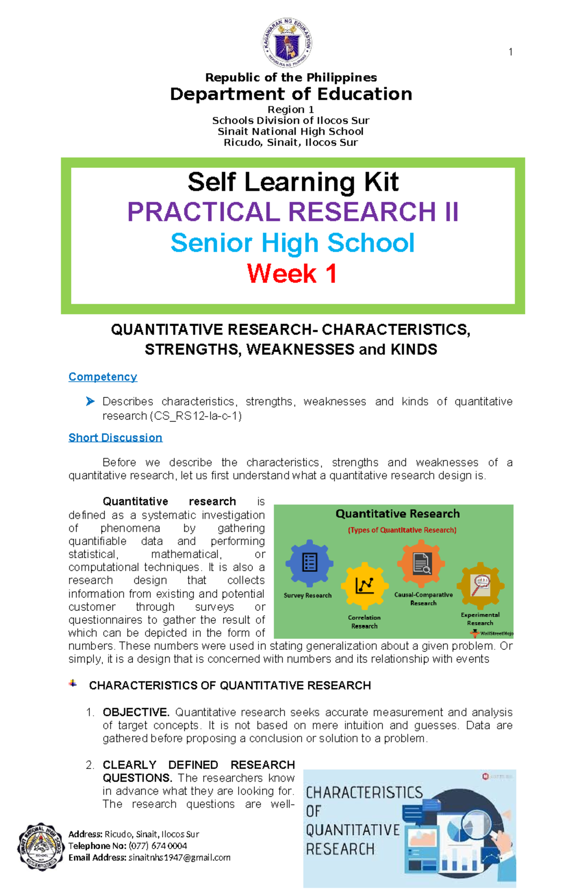 PR2 Q1 W1-student - Republic of the Philippines Department of Education ...