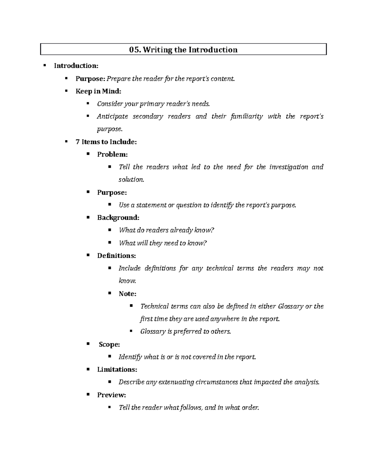 05. Writing the introduction - 05. Writing the Introduction ...