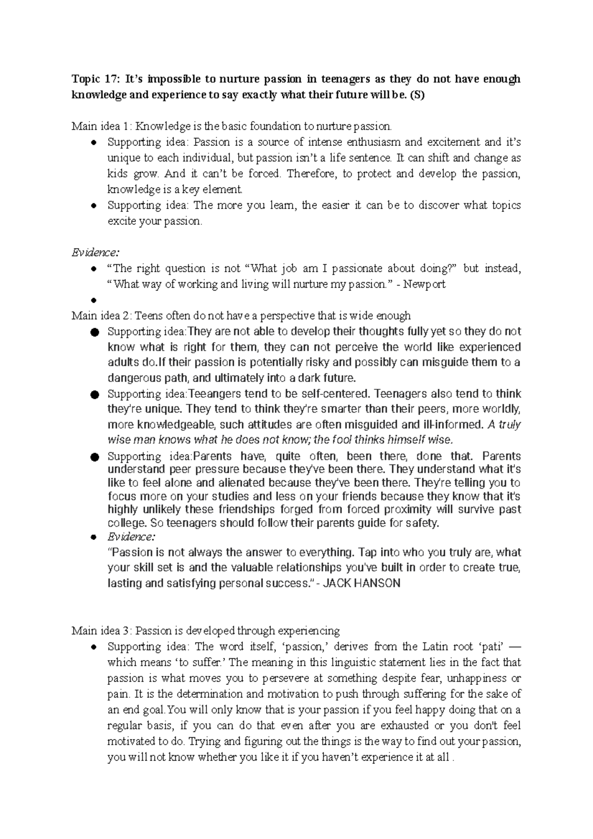 Critical Thinking Topic 17 - Should we let teenagers decide? - NEU ...