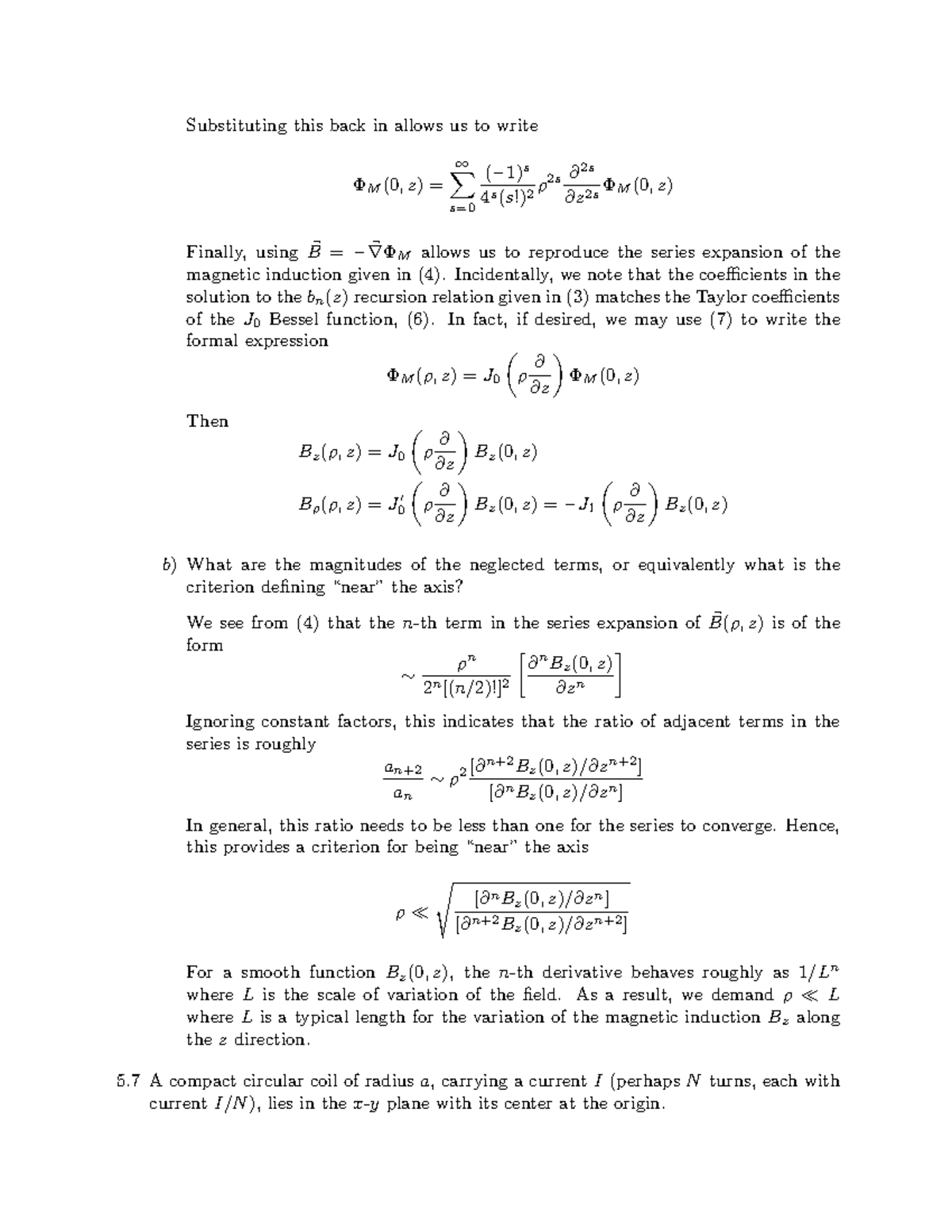 Jackson E&M Solutions - Substituting this back in allows us to write ΦM ...