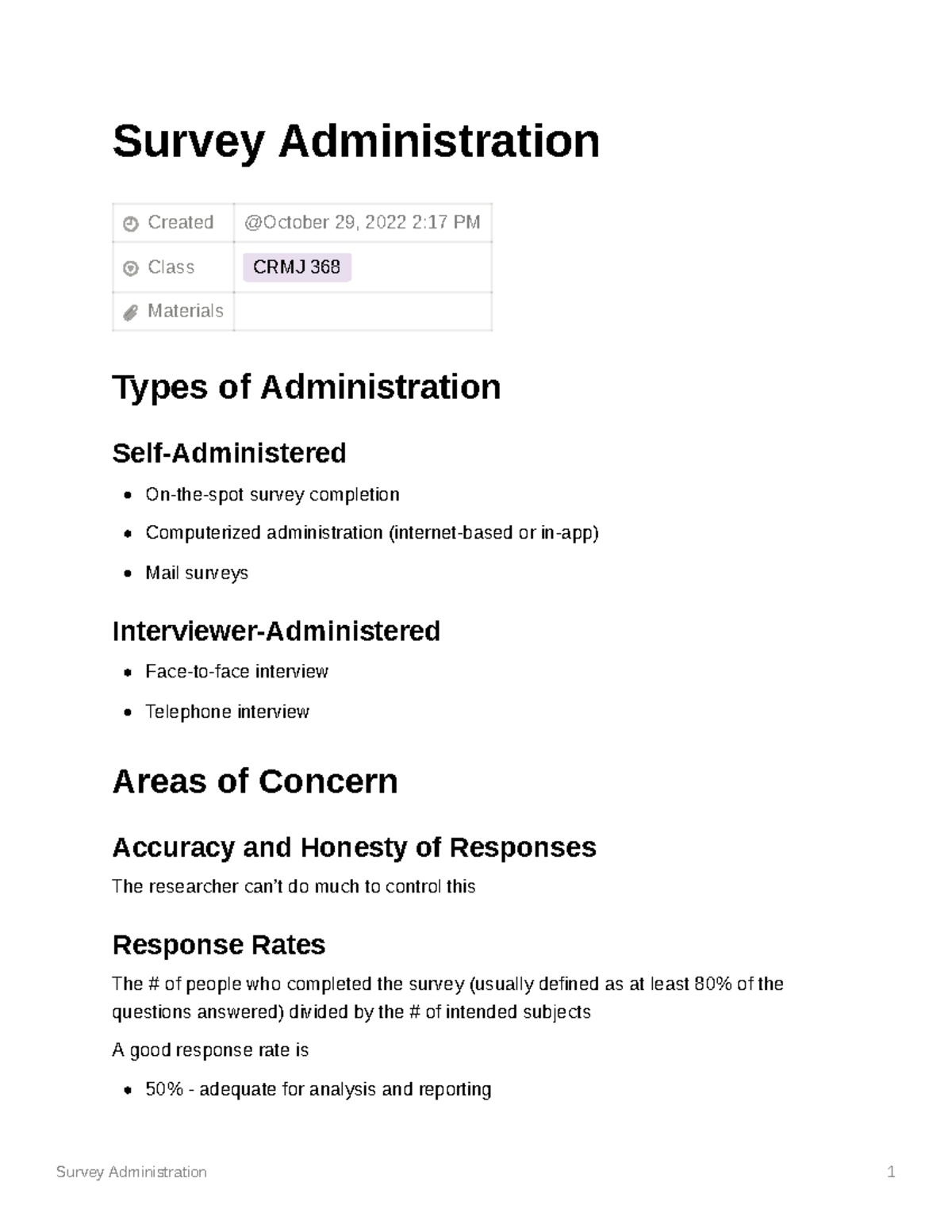 Survey Administration in CRMJ Research - Survey Administration Created ...
