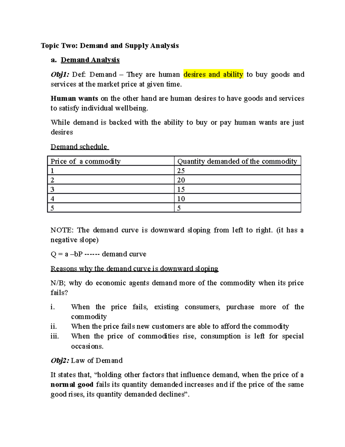 Topic Two Bec 111 - health in understanding microeconomics - Topic Two ...