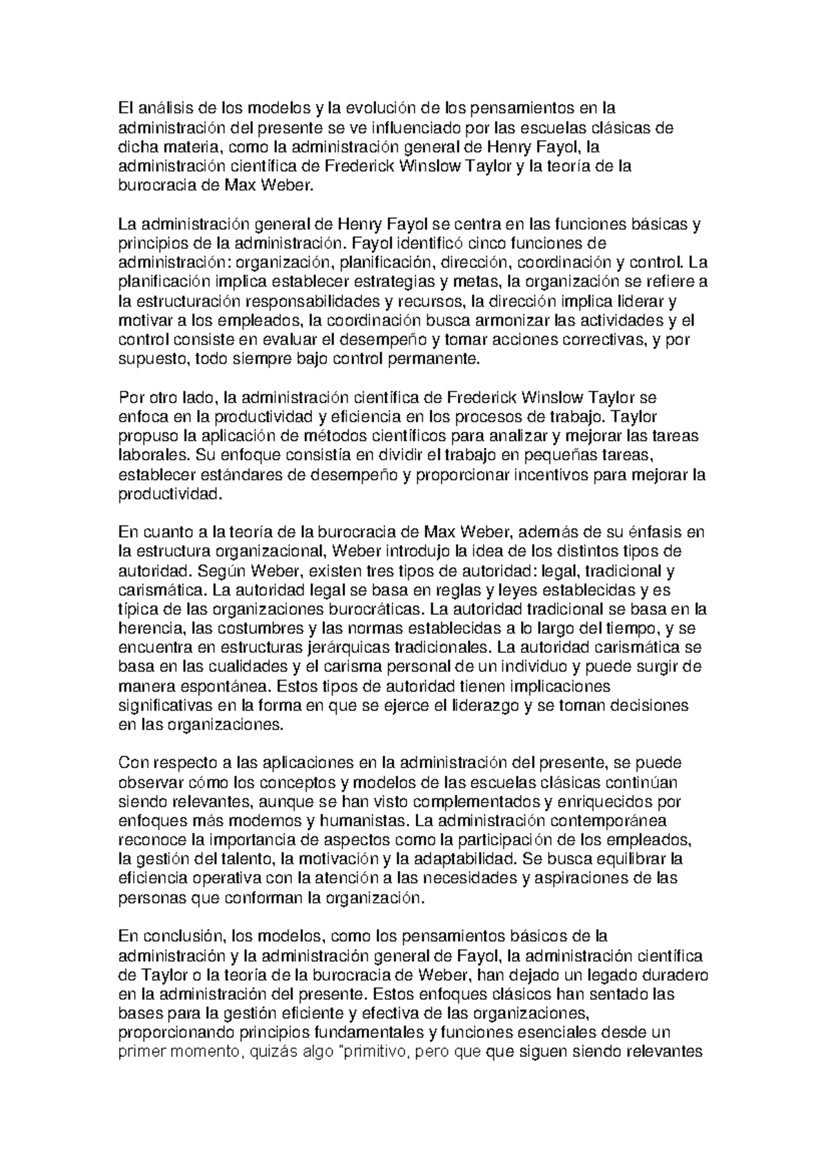 El análisis de los modelos y la evolución de los pensamientos en la ... El análisis de los modelos y la evolución de los pensamientos en la ...