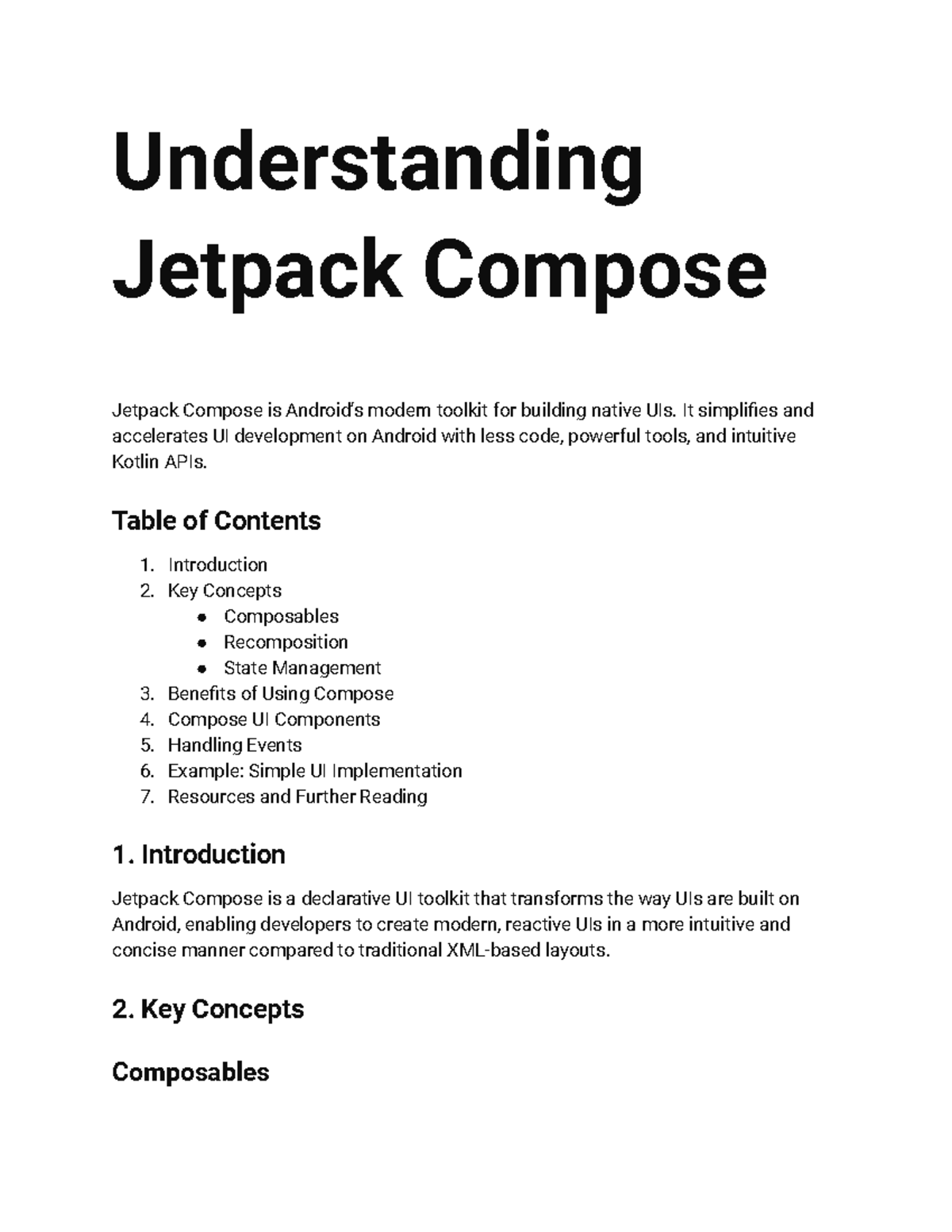Jet Pack COmpose - Understanding Jetpack Compose Jetpack Compose is Android’s modern toolkit for ...