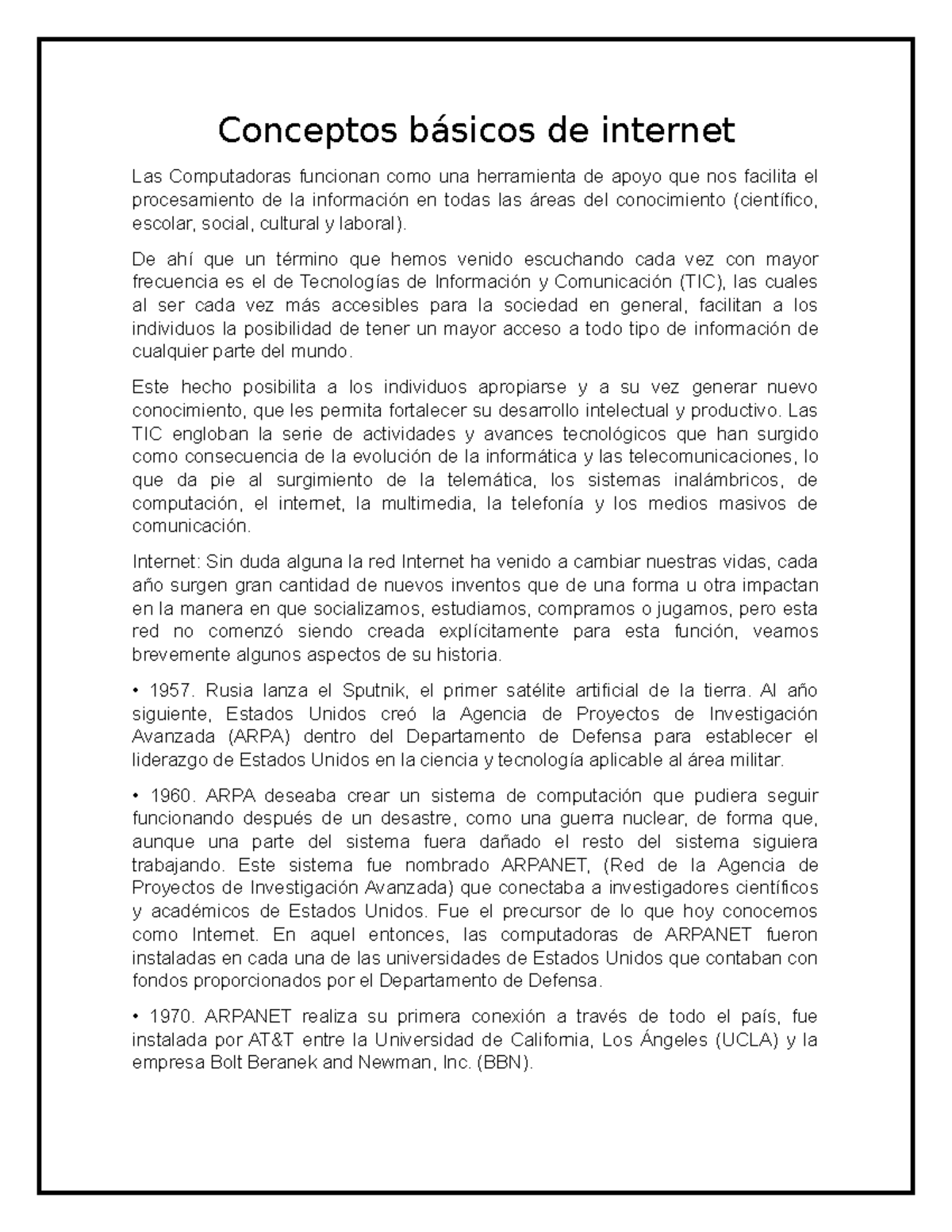 Conceptos básicos de internet - Conceptos básicos de internet Las Computadoras funcionan como ...