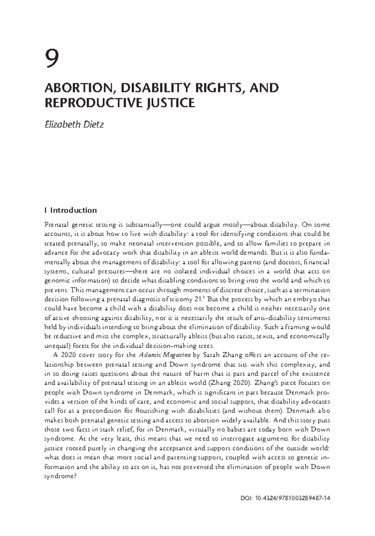 Dietz. Abortion, disability rights, and reproductive justice - 9 ...
