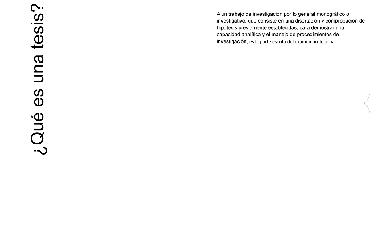 QUE ES UNA Tesis 1 - IP`KÓ - ¿Qué es una tesis? A un trabajo de ...