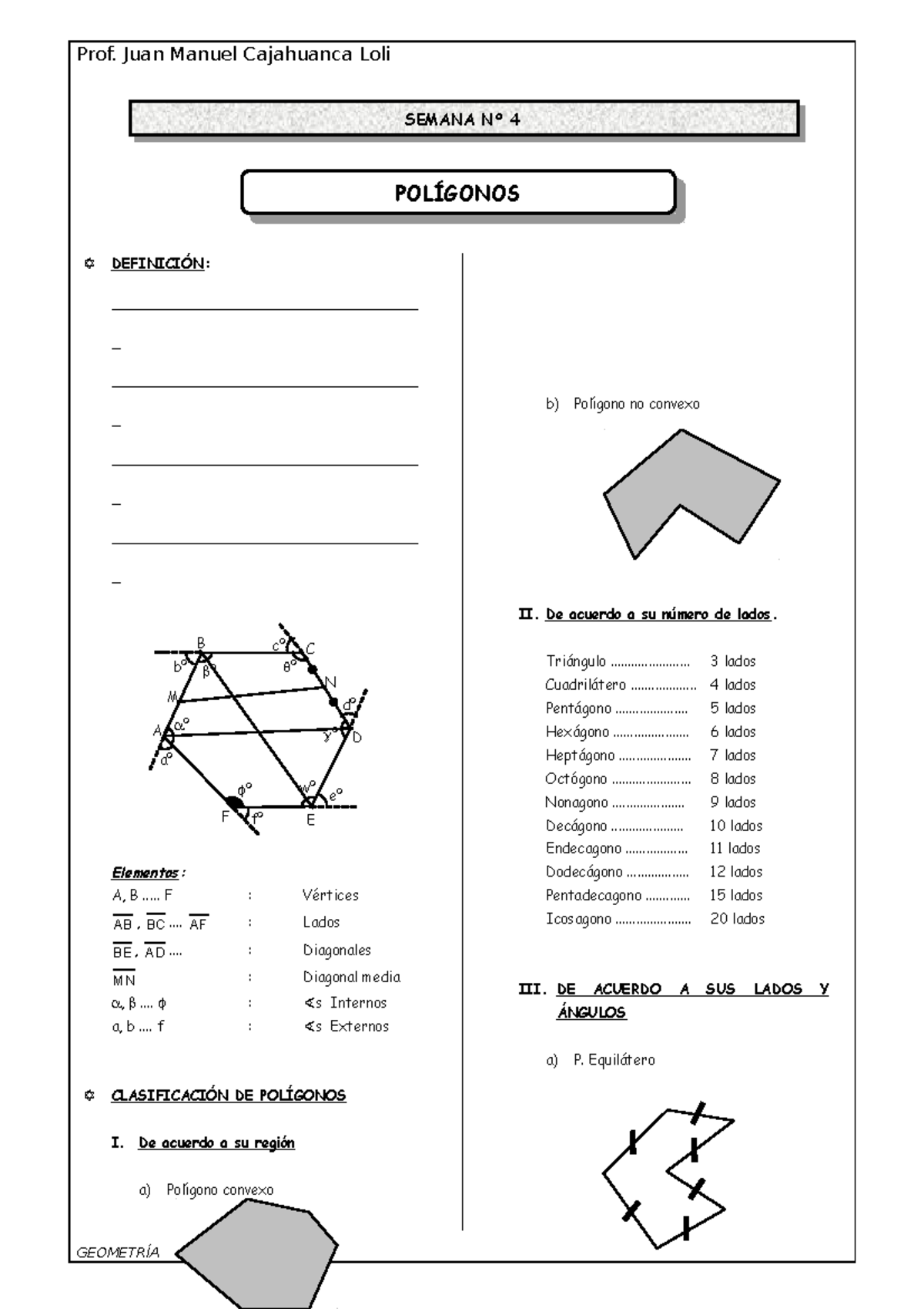 04. Poligonos - POLÍGONOSPOLÍGONOS DEFINICIÓN ...