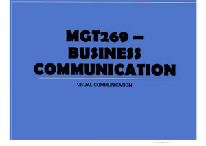 MGT269- Chapter 1 Introduction - Business Communication - UiTM - Studocu