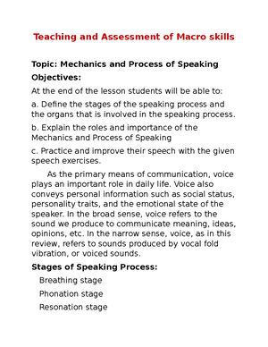 Mechanics and Process of Writing - “Mechanics and Process of Writing ...