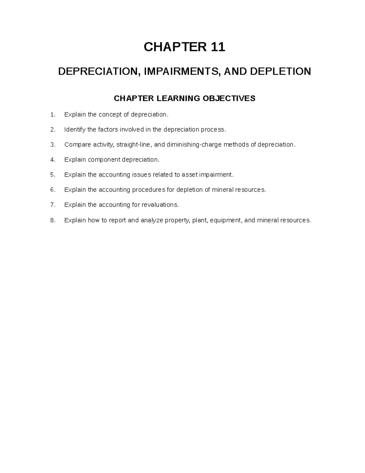 Chapter 11 Documents - CHAPTER 11 DEPRECIATION, IMPAIRMENTS, AND ...