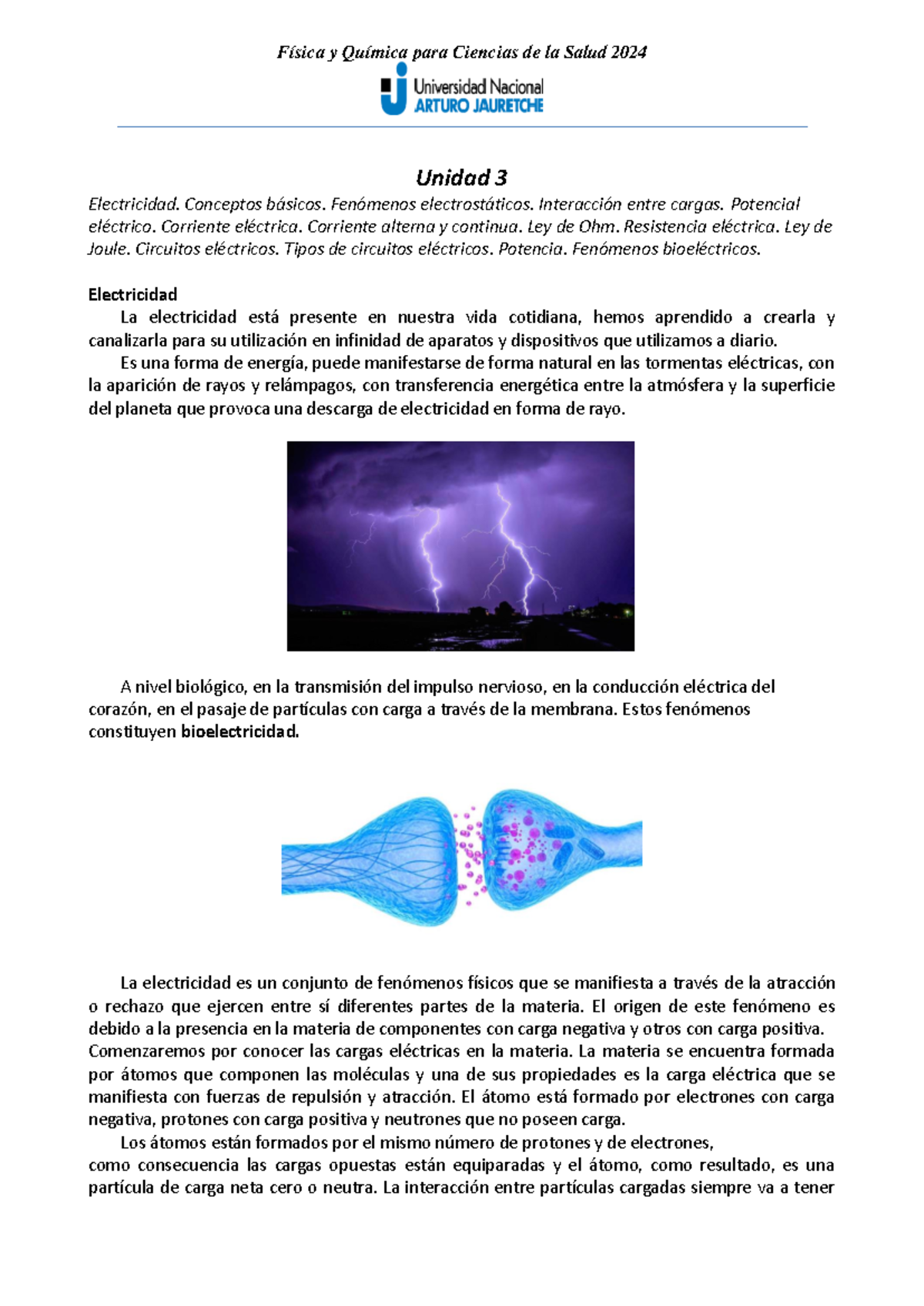 Unidad 3 2024 f6a0c2d2f82bd34ffb8950bf1618c67a - Unidad 3 Electricidad. Conceptos básicos ...