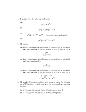 Exercises - MATH 239 Fall 2022: I Enumeration Exercises/Problem Sets 1 ...