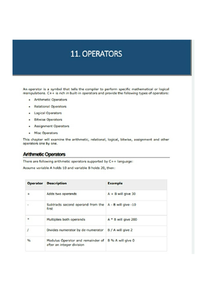 Datatypes of c++ - c++ programming - Studocu