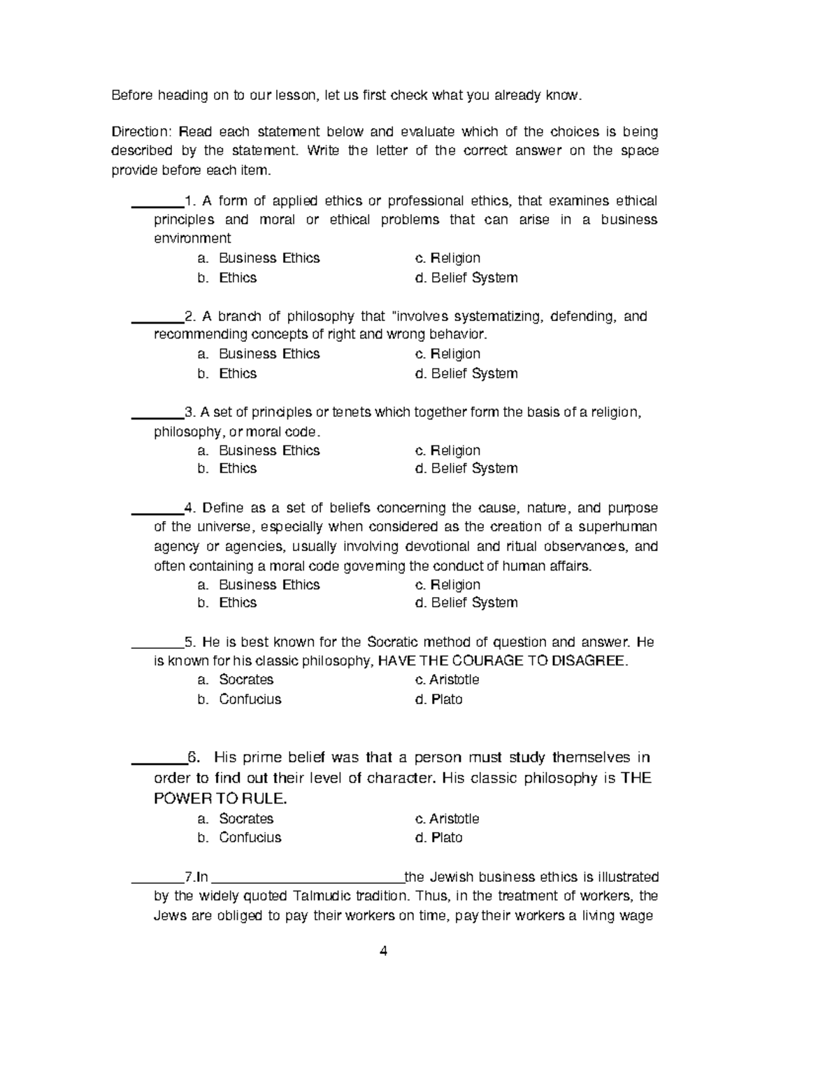 Business ethics q3 mod2 reviewer 1 - Before heading on to our lesson ...