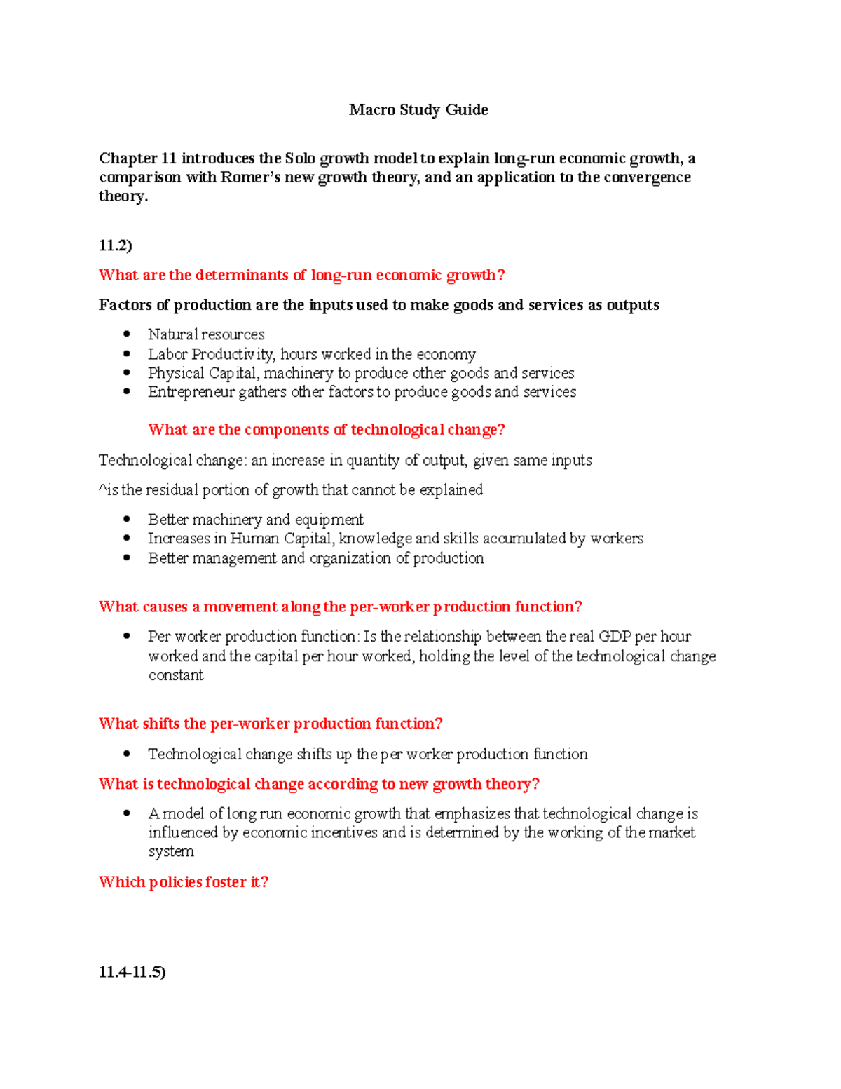 Macro Study Guide - Macro Study Guide Chapter 11 introduces the Solo ...
