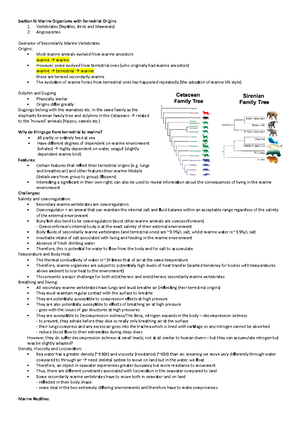 BIO180 Unit Guide, S1 2020 - BIO Introduction to Marine Biology Unit ...