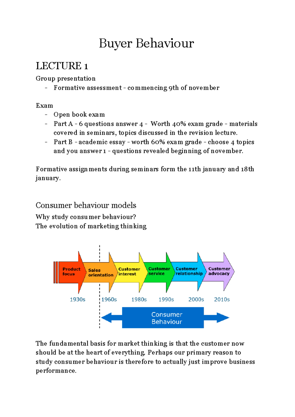 Buyer Behaviour - Lecture notes 1-8 - Buyer Behaviour LECTURE 1 Group ...