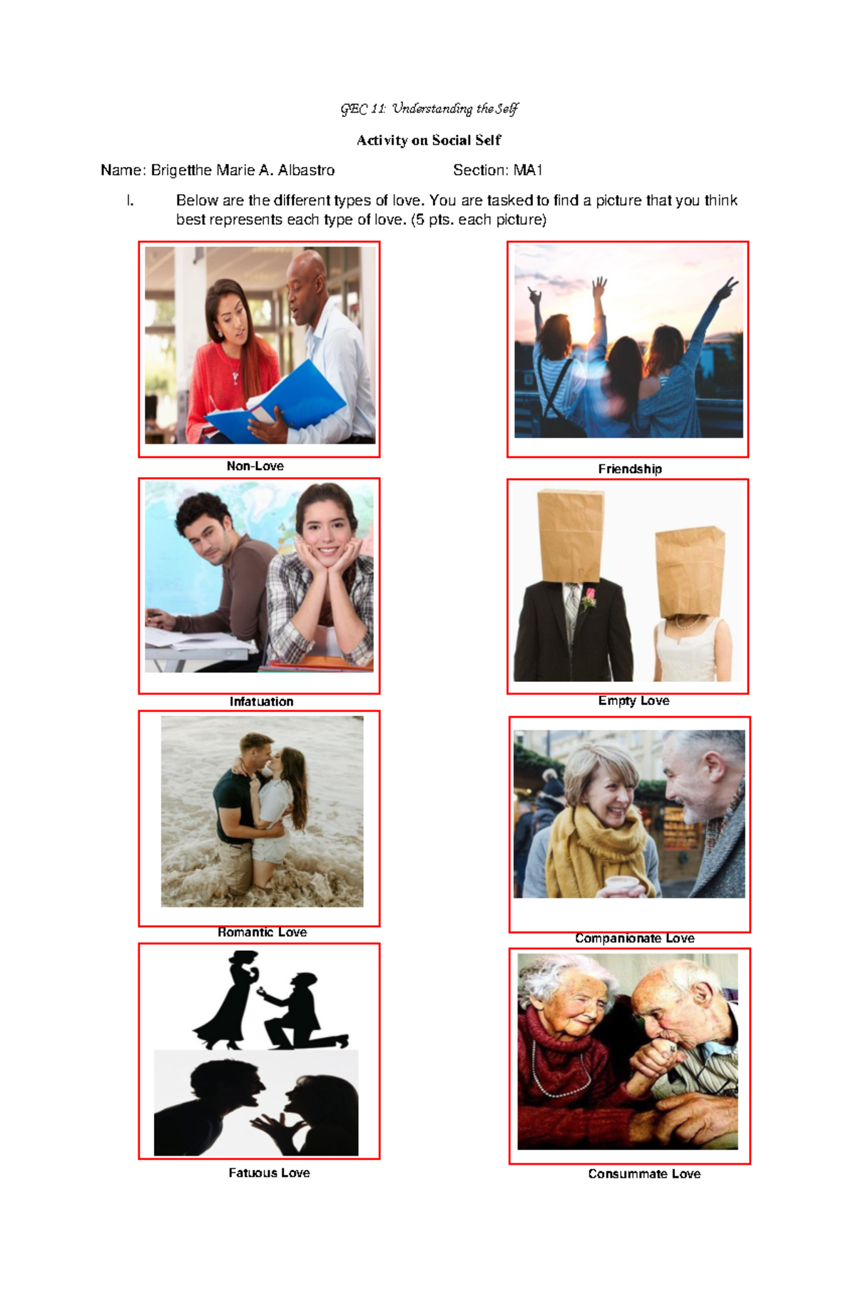 The Social Self - GEC 11: Understanding the Self Activity on Social ...