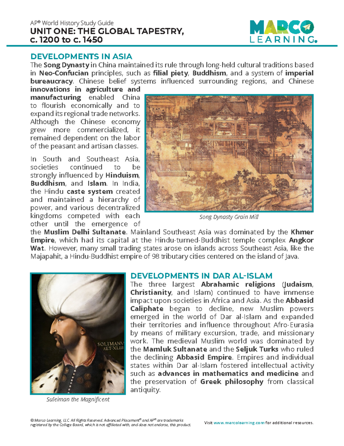 Unit 1 Summary - © Marco Learning, LLC. All Rights Reserved. Advanced ...