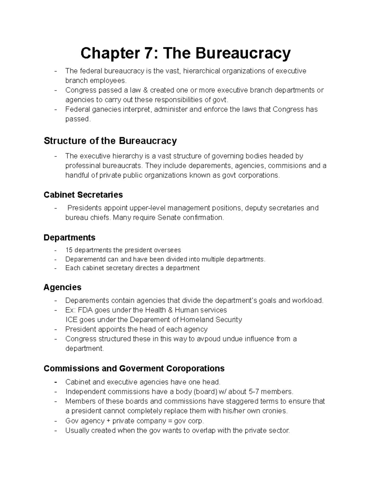 Chapter 7 - Everything you need to know about Bureaucracies. - Chapter ...