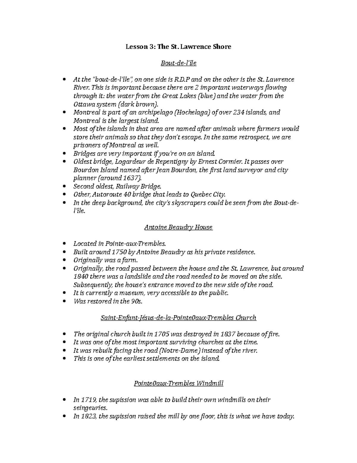 Lecture notes, lectures 3-4 - Midterm notes - Lesson 3: The St ...