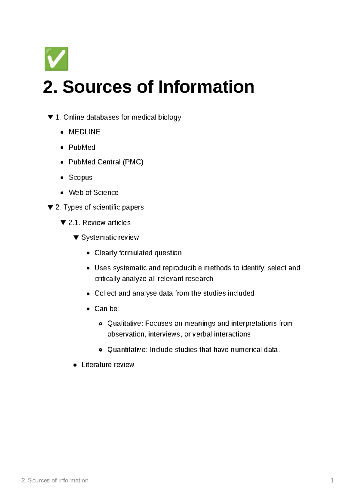 Lecture Notes 2 - Sources of Information 1 2. Sources of Information ...