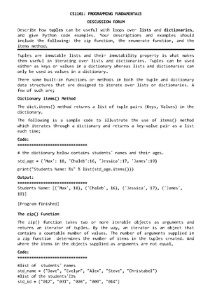 CS 1101 - UoPeople - Programming Fundamentals - Studocu