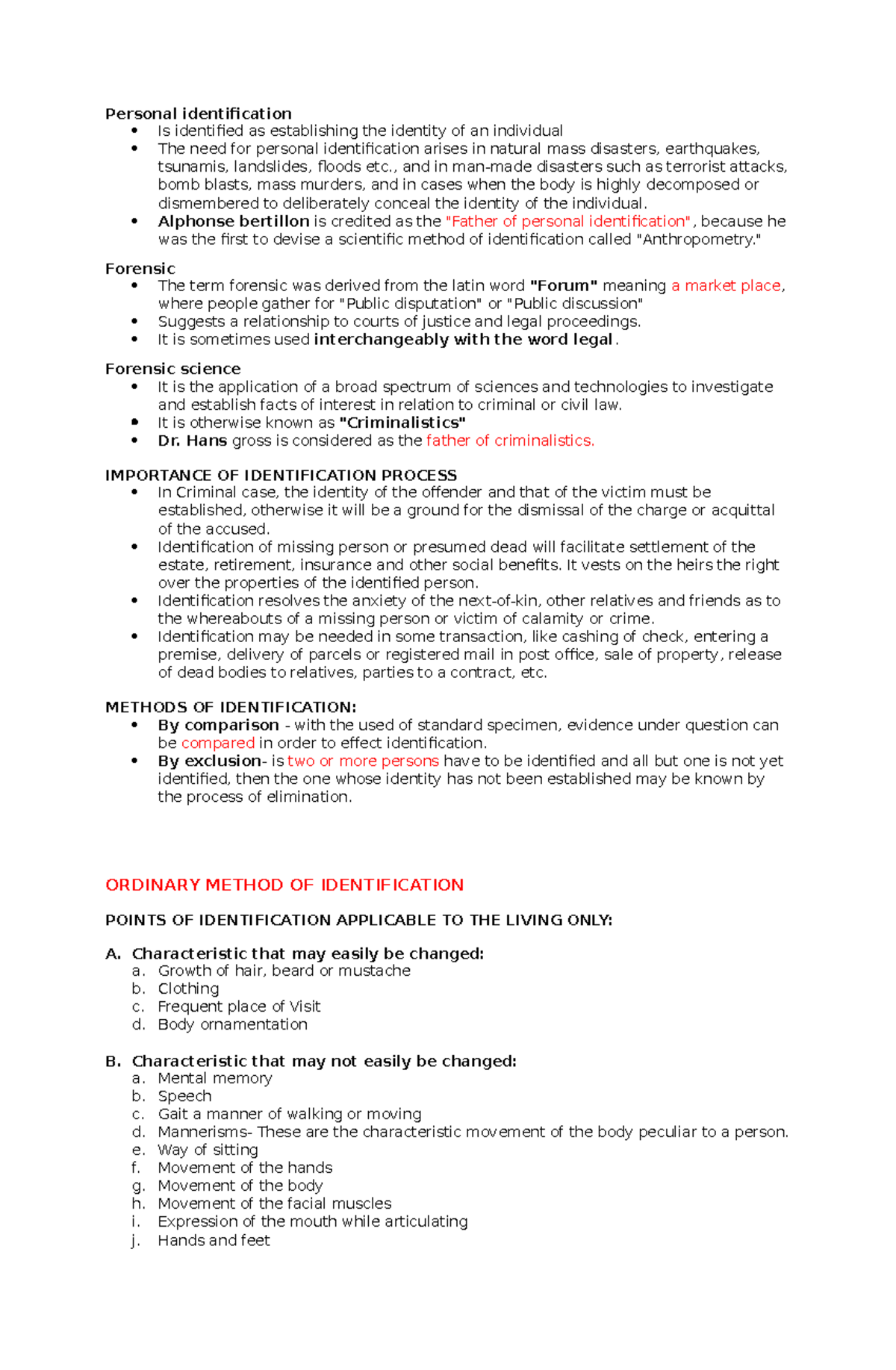 Personal Identification Final Reviewer - Personal identification Is ...