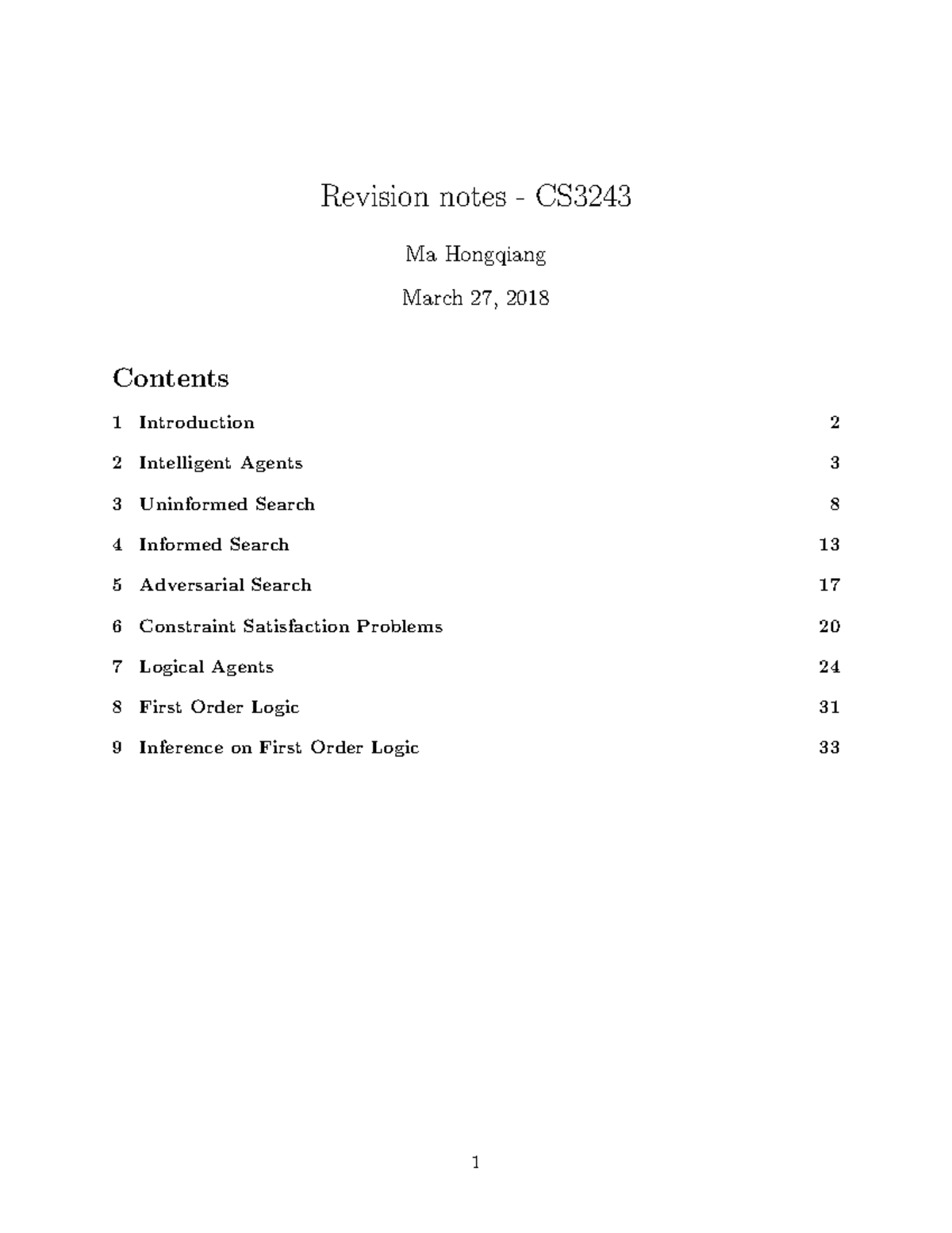 CS3243 - Study Notes - Ma Hongqiang Revision notes - CS March 27, 1 ...