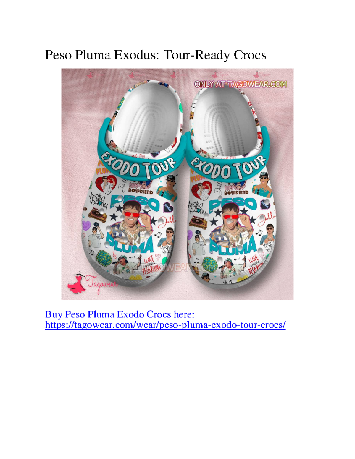 Peso Pluma Exodus Tour-Ready Crocs - BA05101 - Studocu