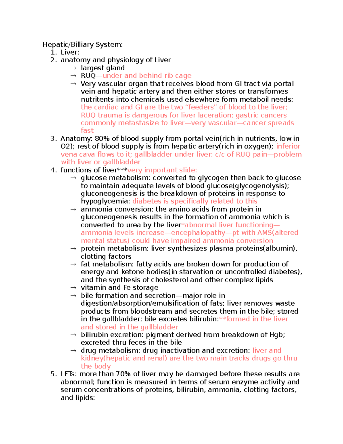 Hepatic Billiary - Hepatic/Billiary System: 1. Liver: 2. anatomy and ...