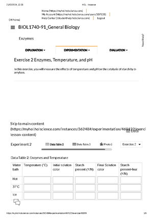 HOL - Instance - lab assingment - (/#/home) Home (myhol.holscience) My Account - Studocu
