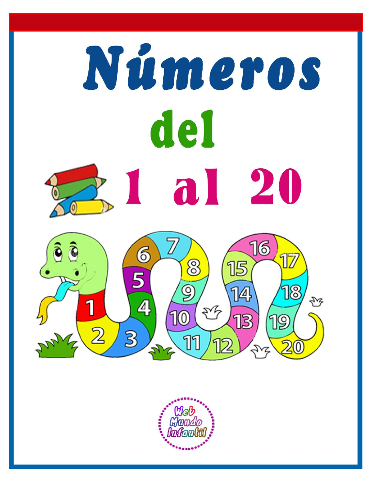 Números del 1 al 20 para colorear - Números del 1 al 20 6 7 16 15 17 5 ...