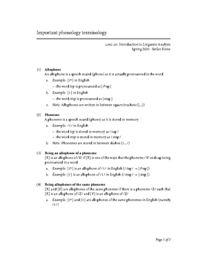 Transcription-examples - Transcription practice LING 20: Introduction to Linguistic Analysis ...