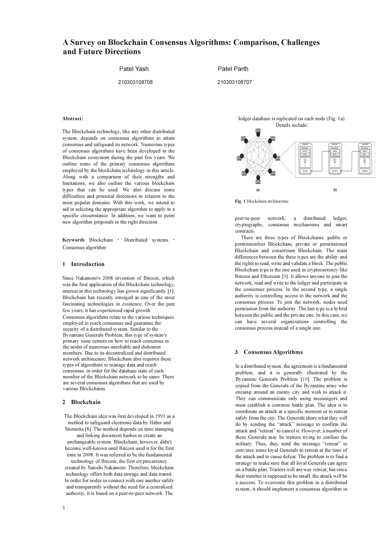 A Survey On Blockchain Consensus Algorithms Numerous Types Of