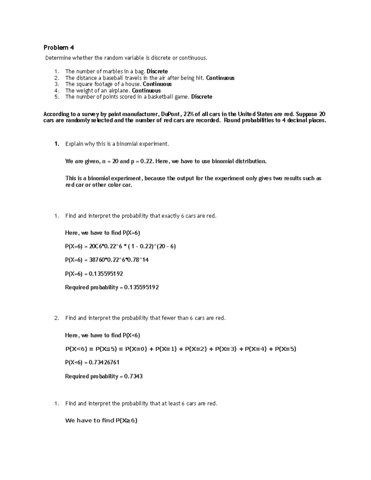 Discrete Probability Distributions - Problem 4 Determine whether the ...