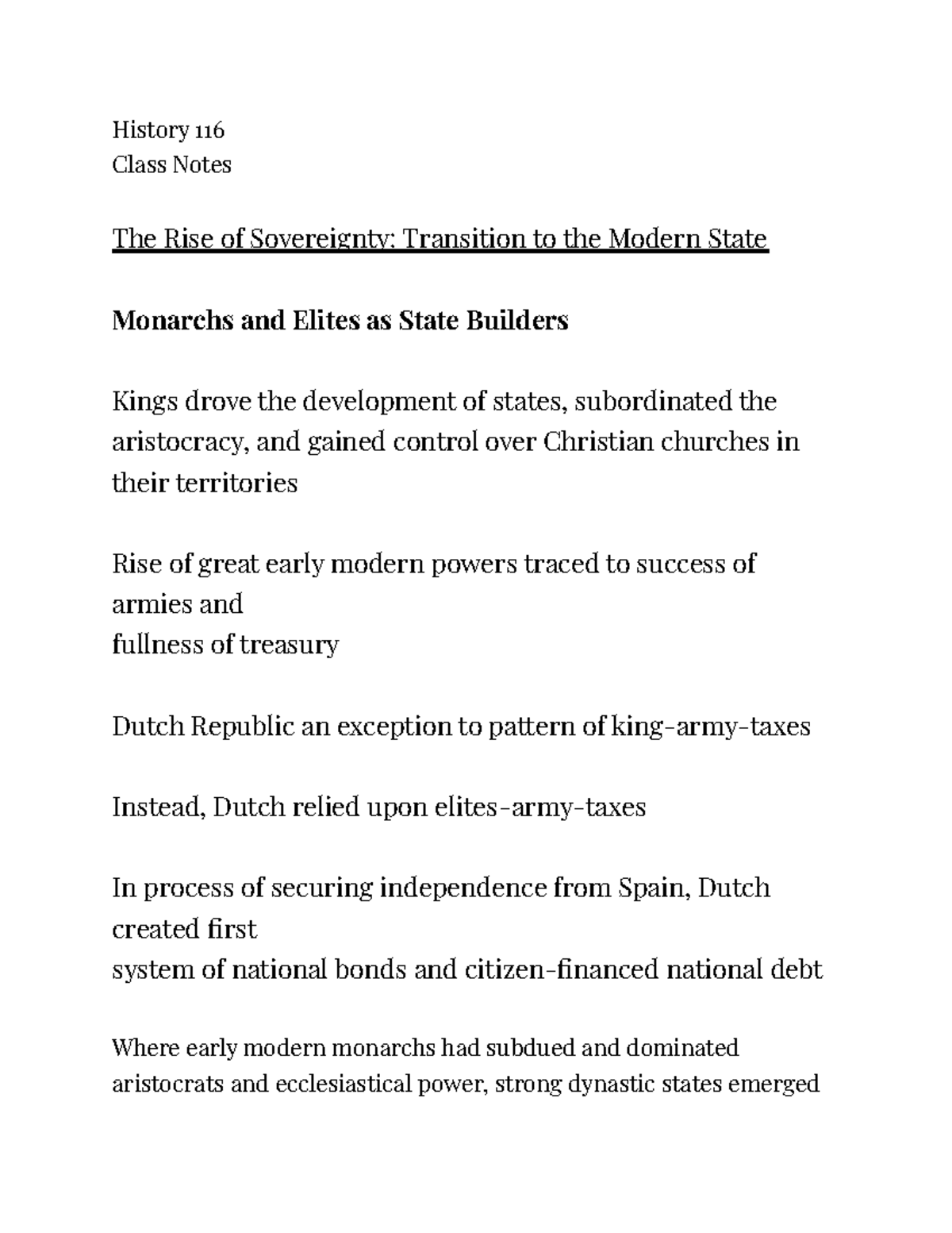 HIS 12 - The Rise of Sovereignty: Transition to the Modern State ...