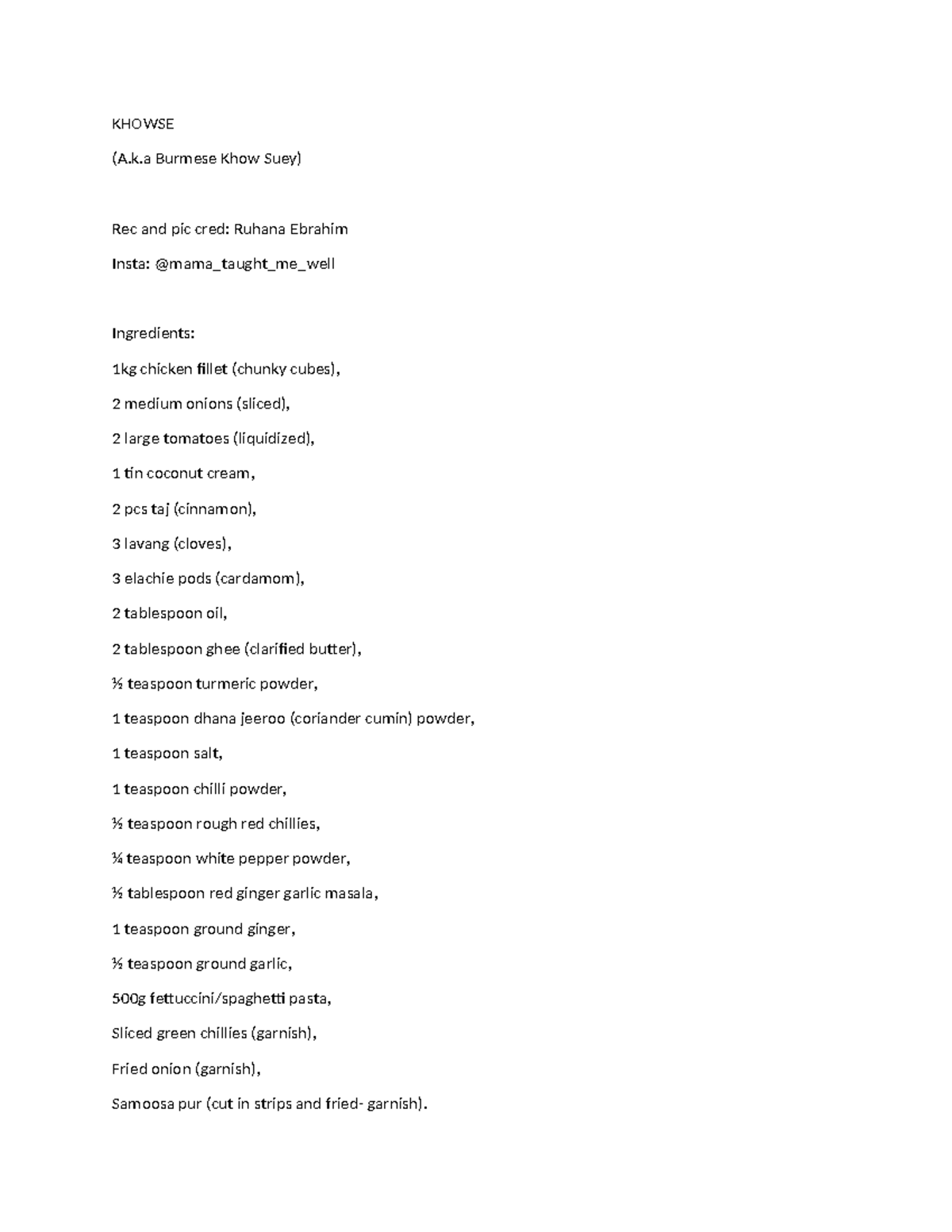 Khowse recipe - How to cook - KHOWSE (A.k Burmese Khow Suey) Rec and ...