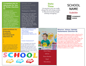 Benchmark School Counseling Parent-Teacher Presentation Assignment ...