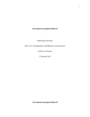 Assignment Case-Based Learning Portfolio 2 - Name:Feng-Hsing,Chen Date ...