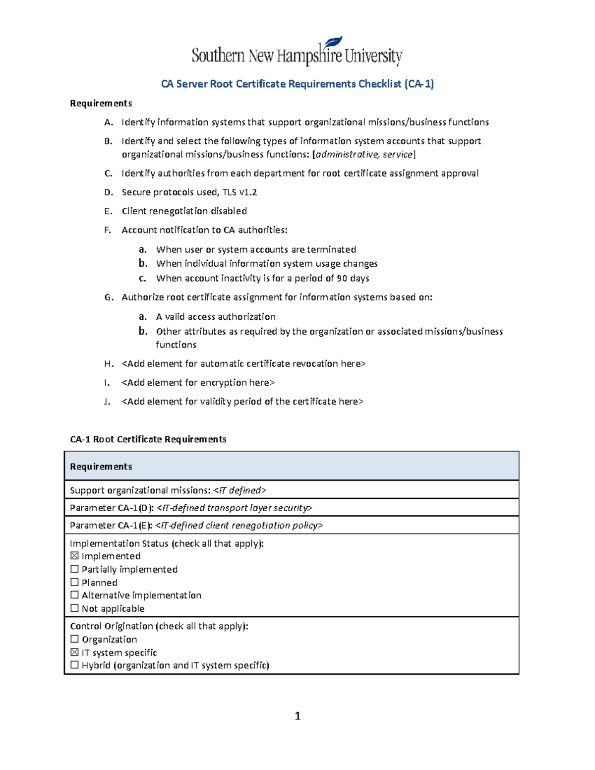 CYB 300 Milestone Two Checklist - CA Server Root Certificate ...